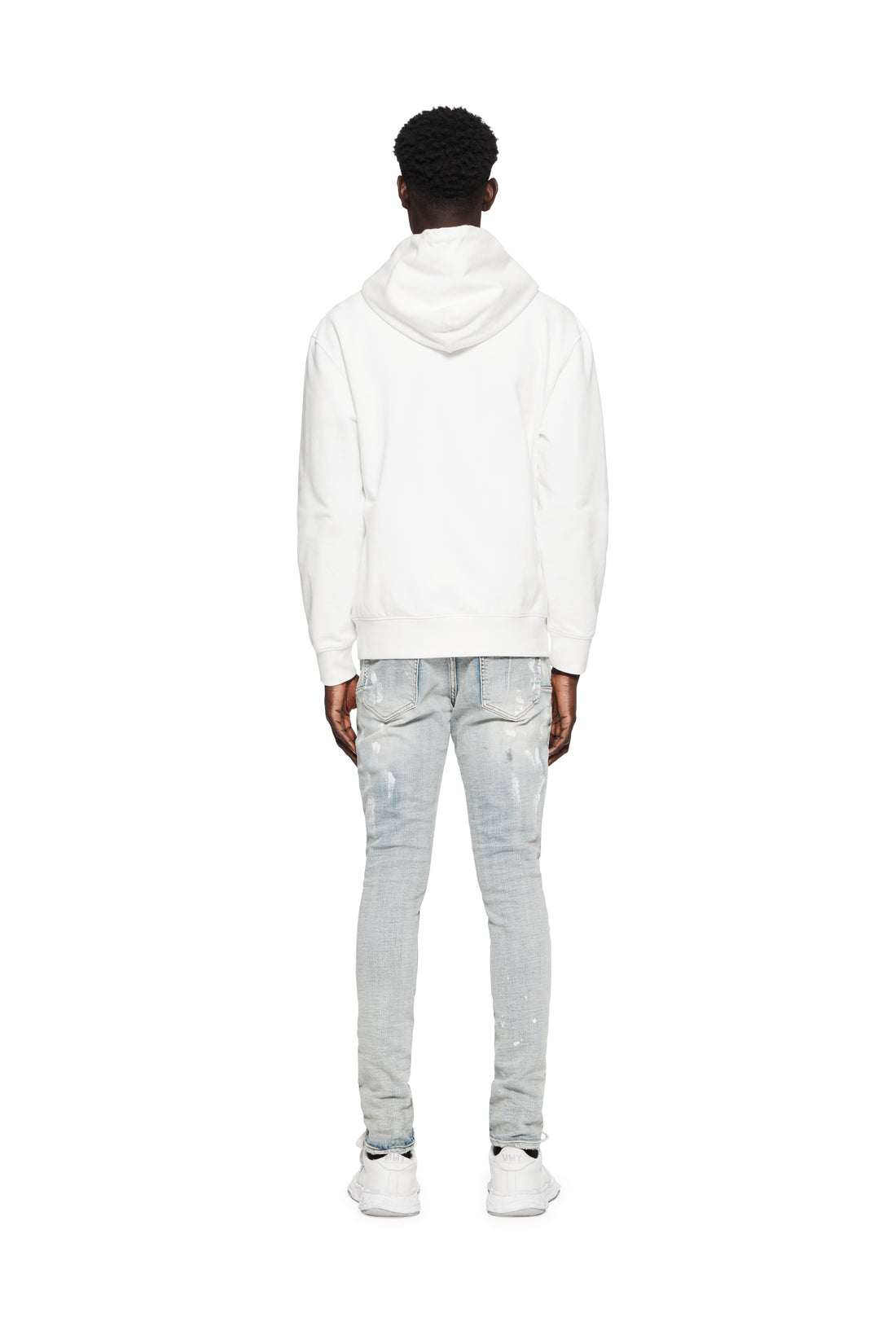 P001 LOW RISE SKINNY JEAN - Light Indigo Paint Blowout#N# – PURPLE BRAND