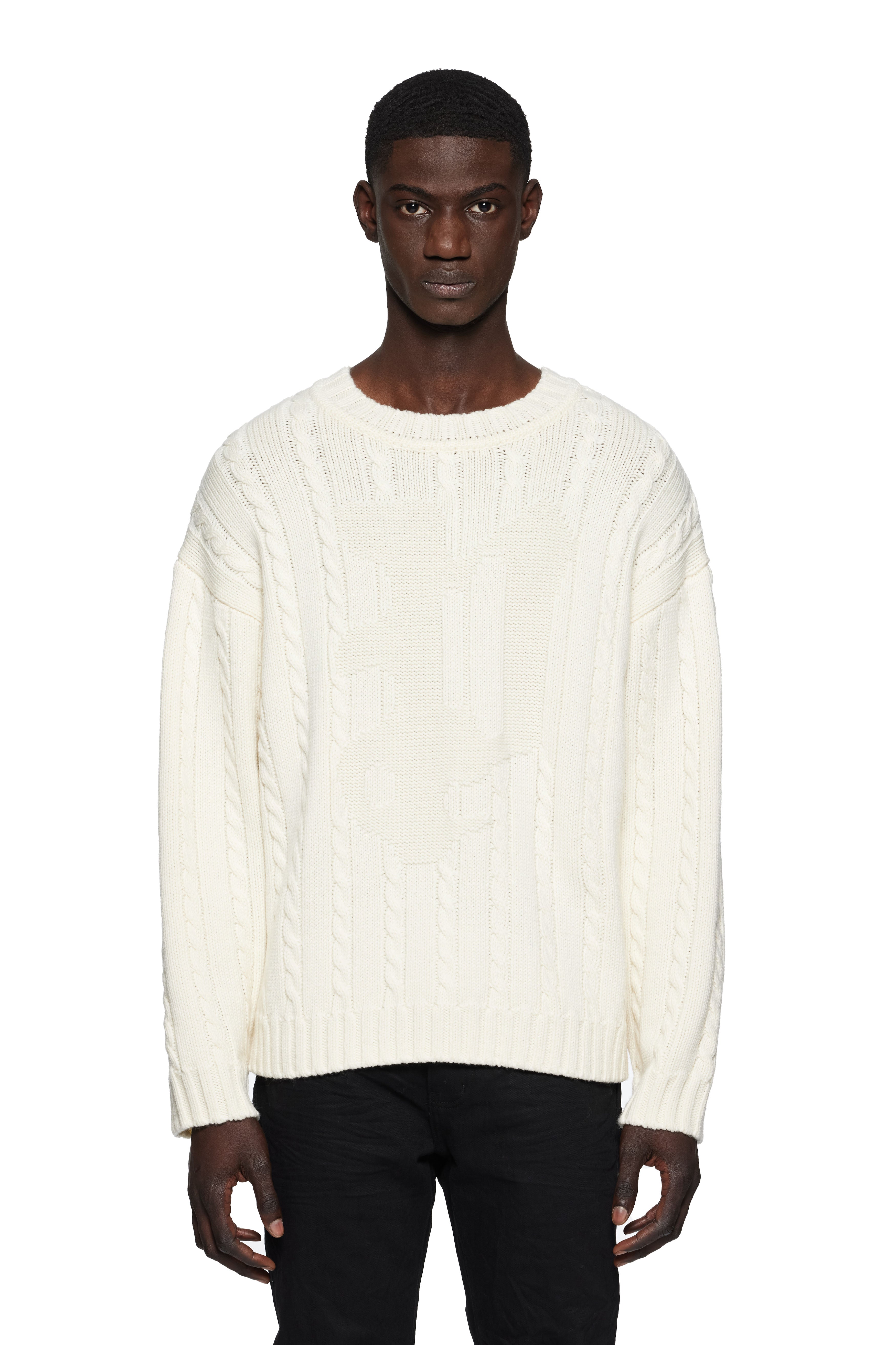 Gothic P Cable Knit Sweater – PURPLE BRAND