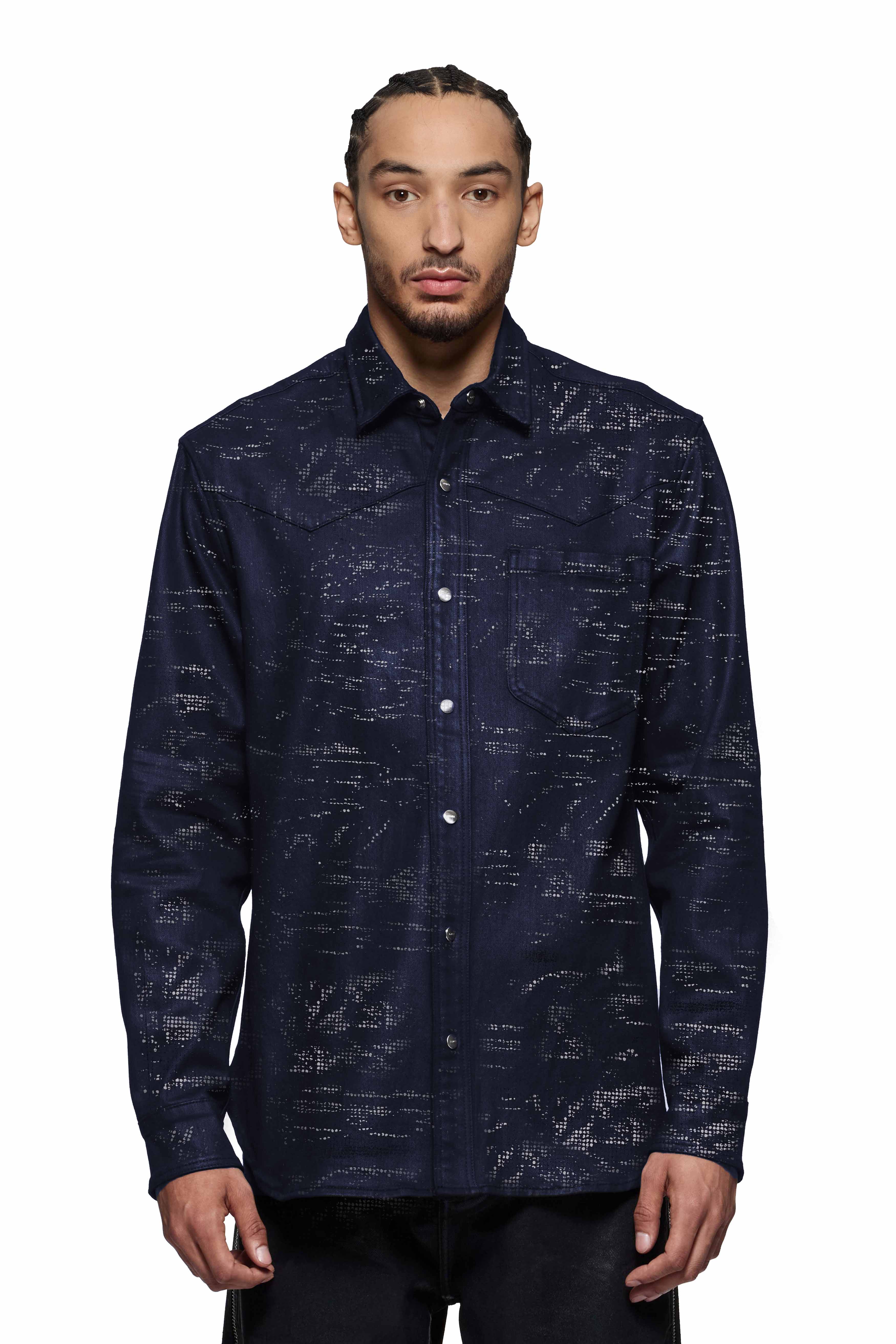 Tiled Overlay Shirt – PURPLE BRAND