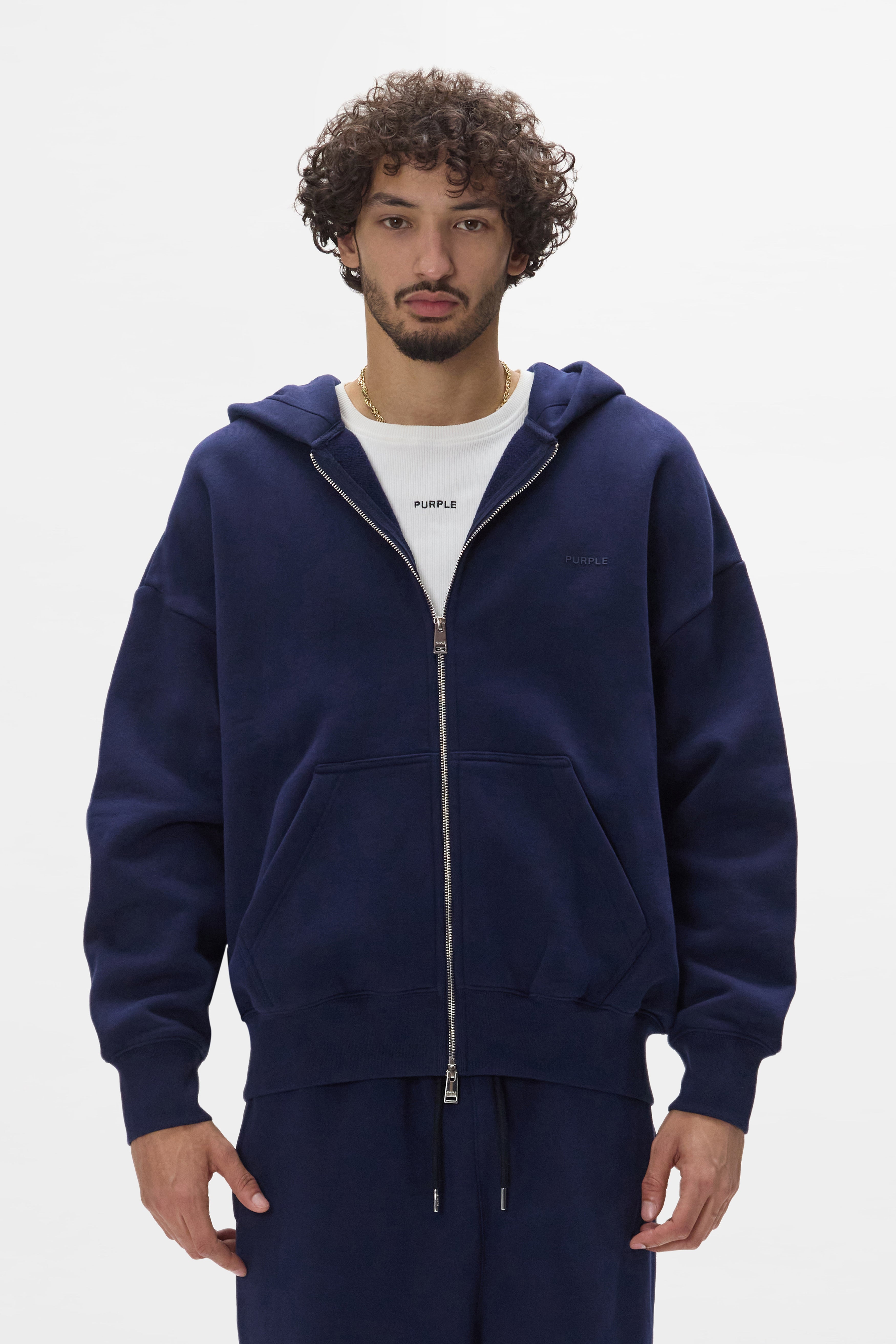 Basic Zip-Up Hoodie – PURPLE BRAND