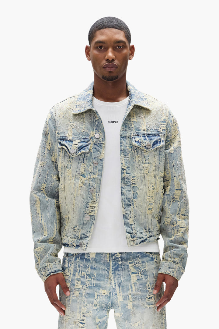 Beaded Destroy Jacket – PURPLE BRAND