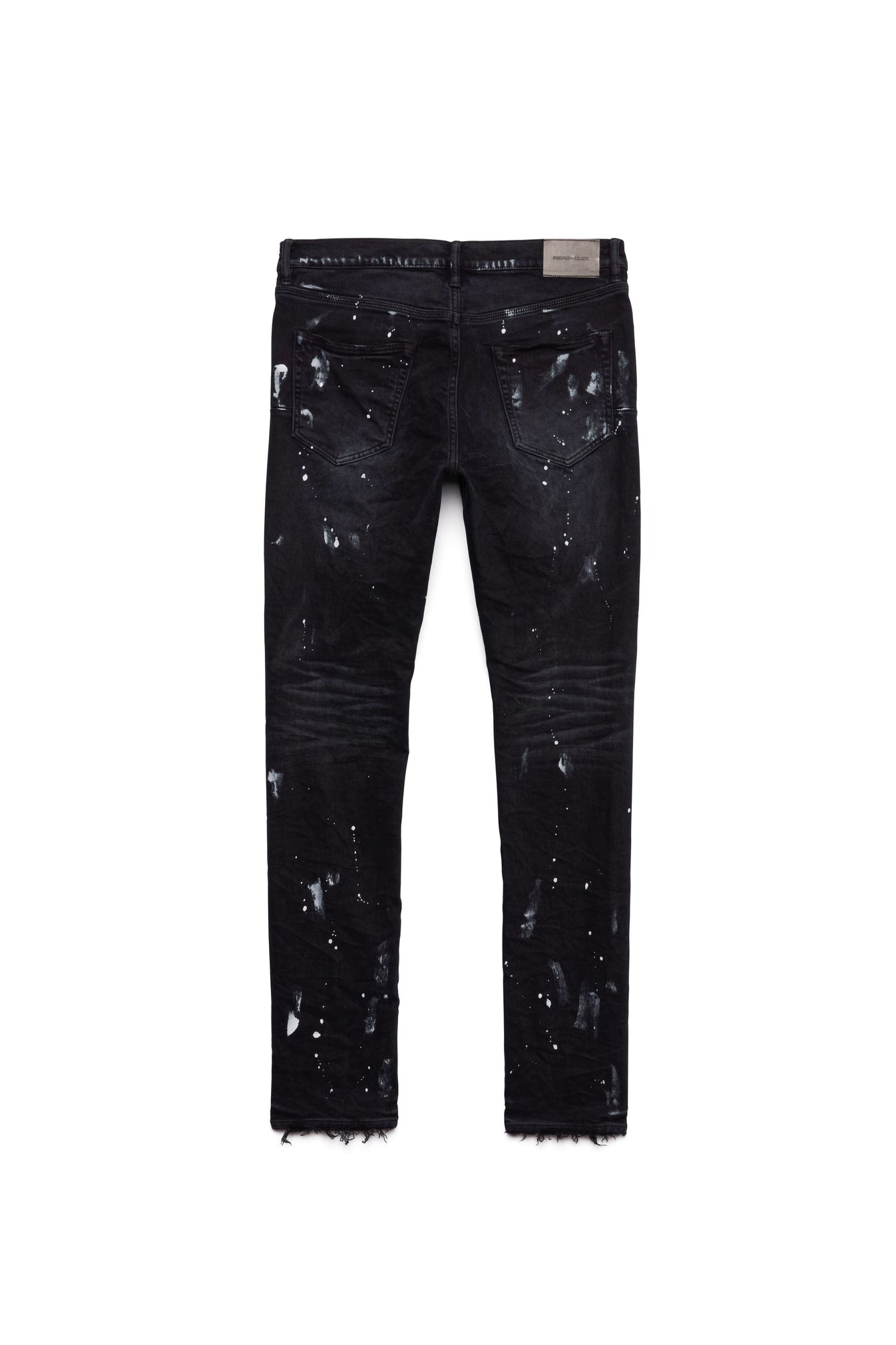 P001 LOW RISE SKINNY JEAN - Black Resin Knee Slit#N# – PURPLE BRAND